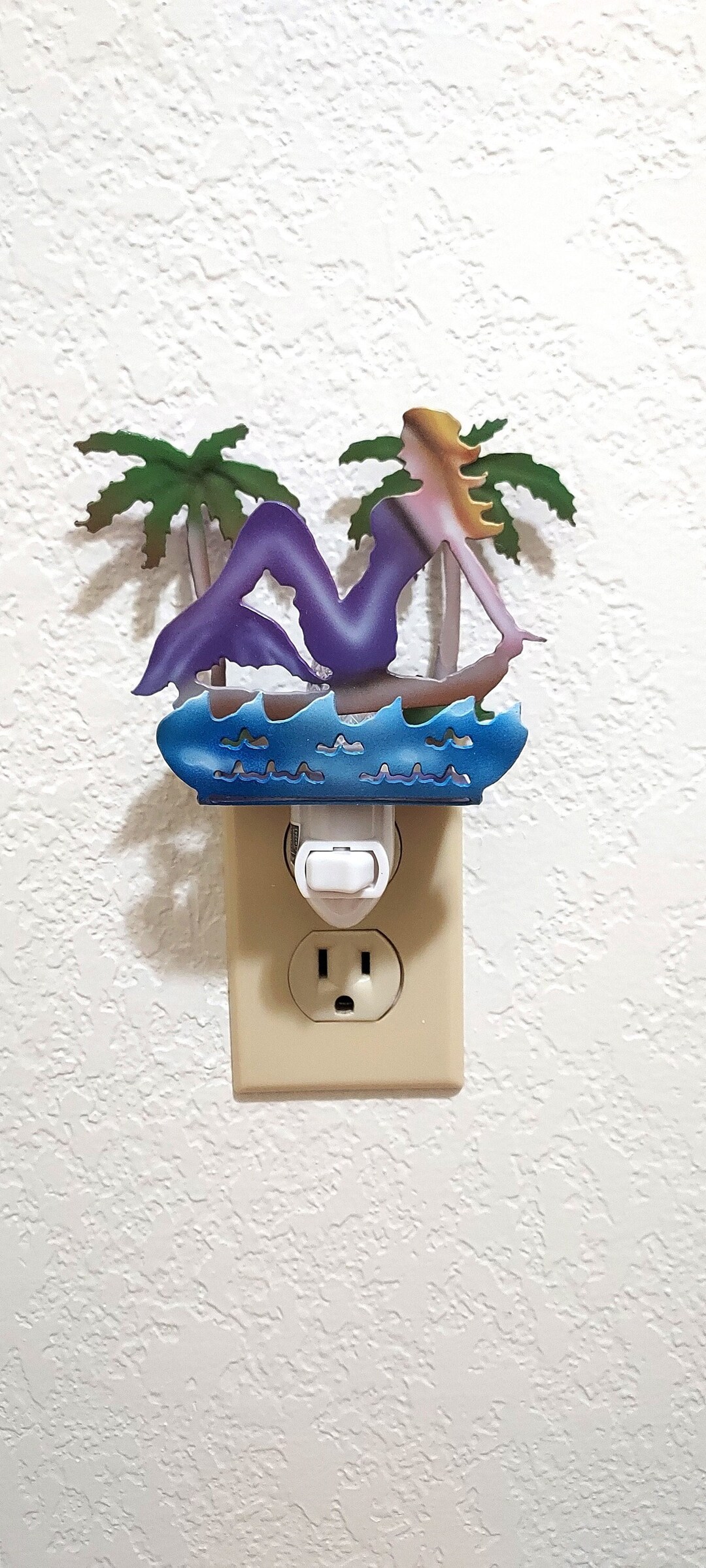 Mermaid Art as a Night Light With Replaceable 7 Year LED Bulb Original ...