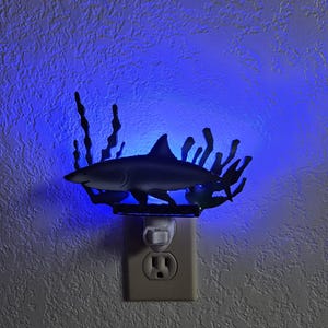 Great White Shark Night Light- Made Out of Durable, Hand-painted Steel ...