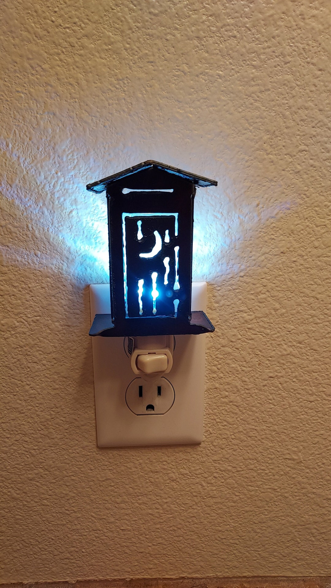 Outhouse Wall Night Light 3D Made Out of Rusted Steel - Etsy