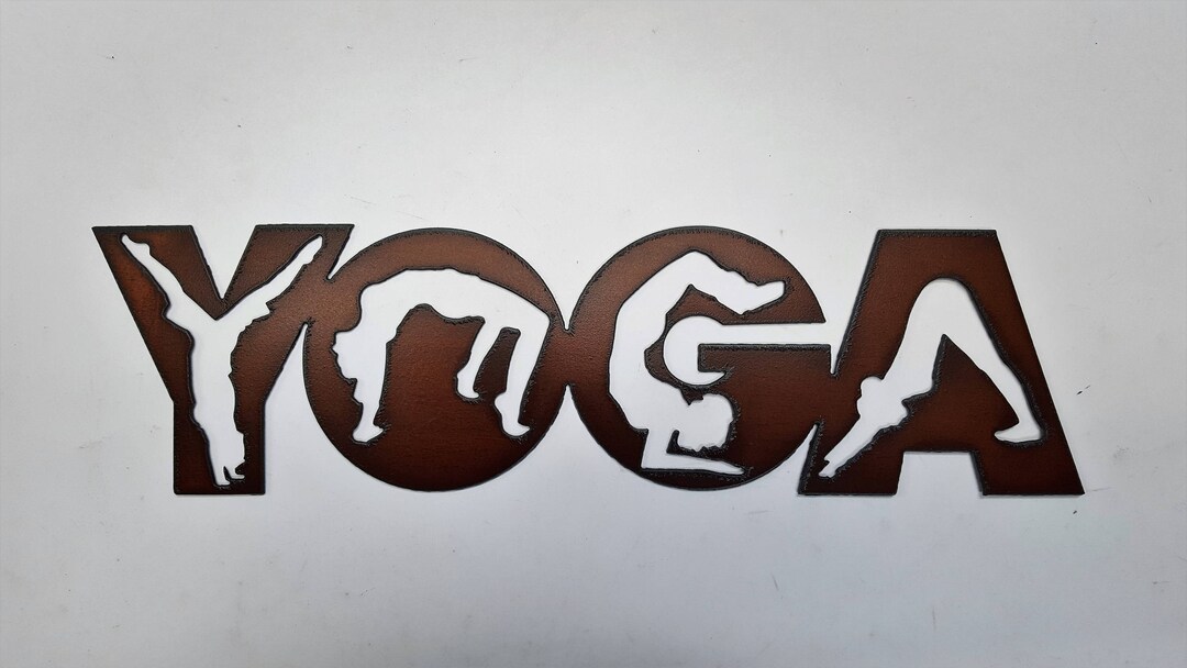 Yoga Sign Made Out of Rusted Metal - Etsy