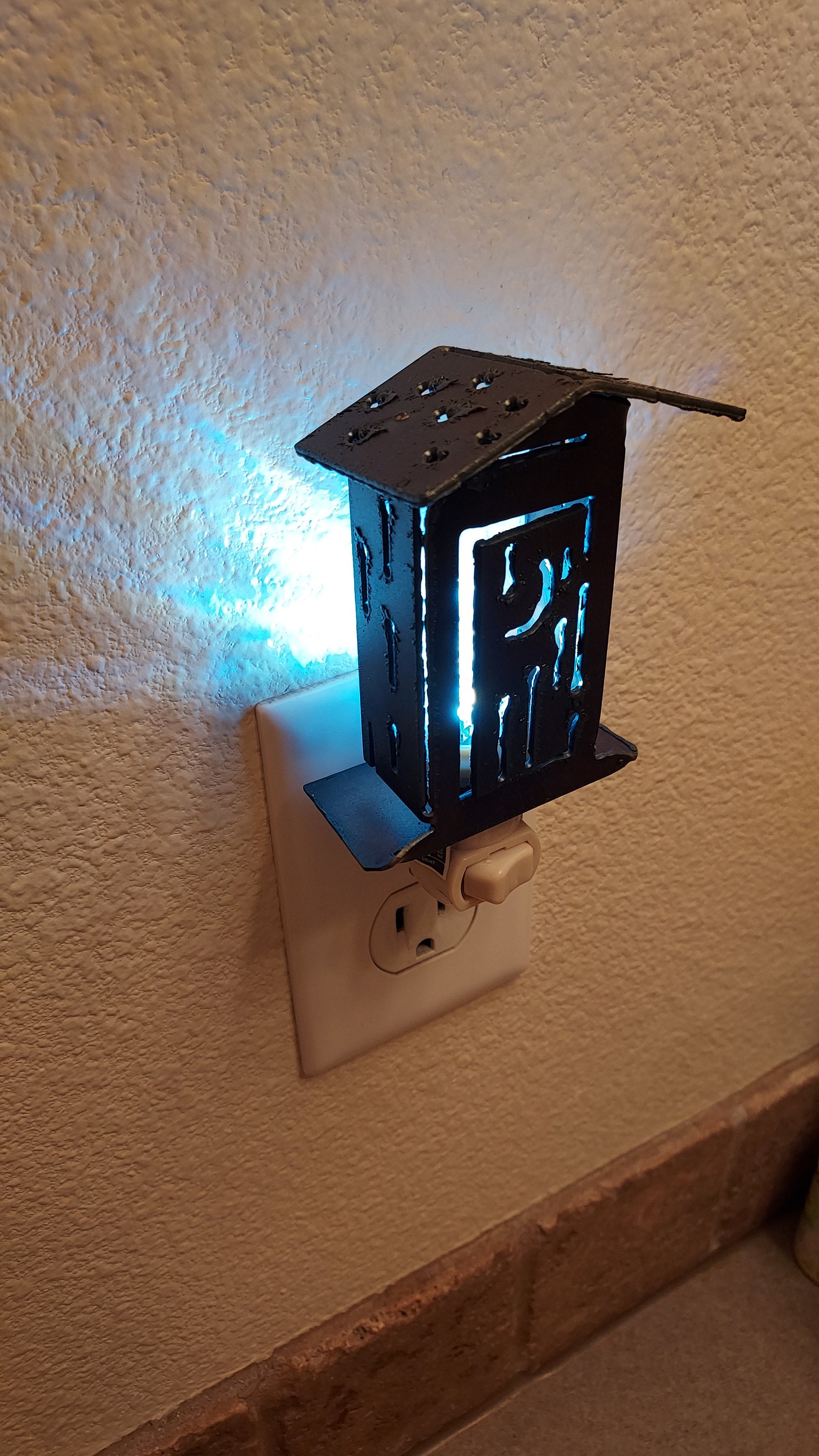 Outhouse Wall Night Light 3D Made Out of Rusted Steel - Etsy