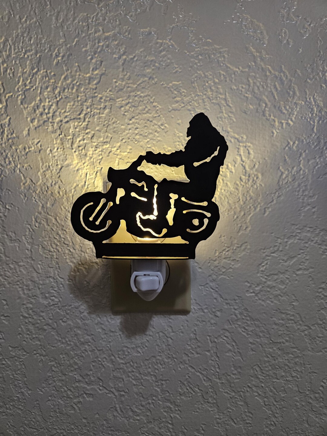 Bigfoot Riding a Motorcycle Night Light- Made From Durable and Smooth ...