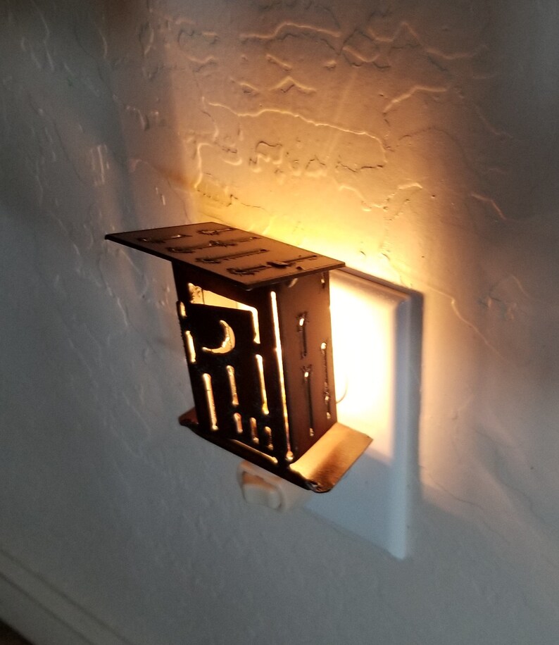 Outhouse Wall Night Light 3D Made Out of Rusted Steel | Etsy
