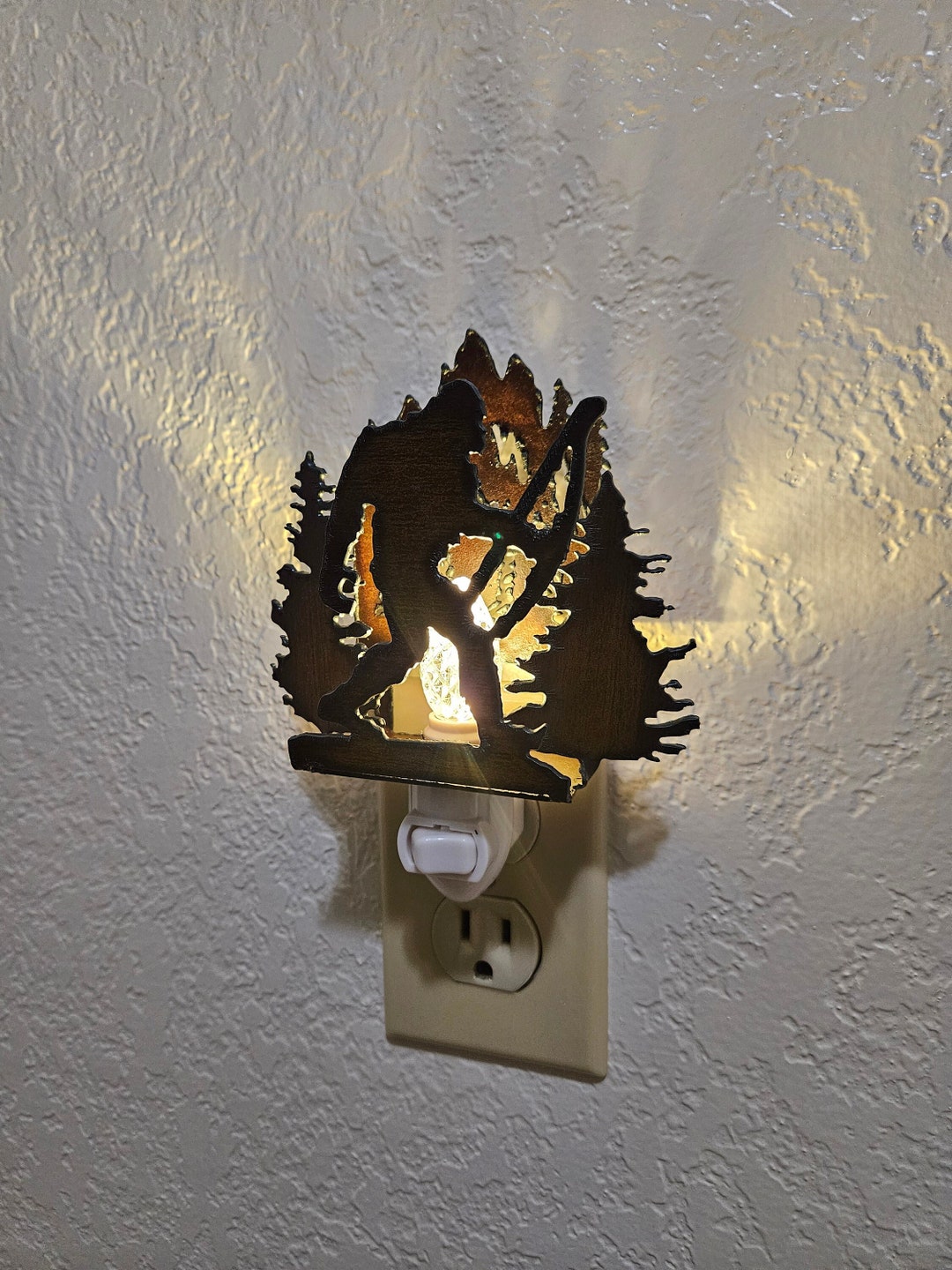 Bigfoot Sasquatch Bow Hunter Night Light With Recurve Bow Made Out of ...