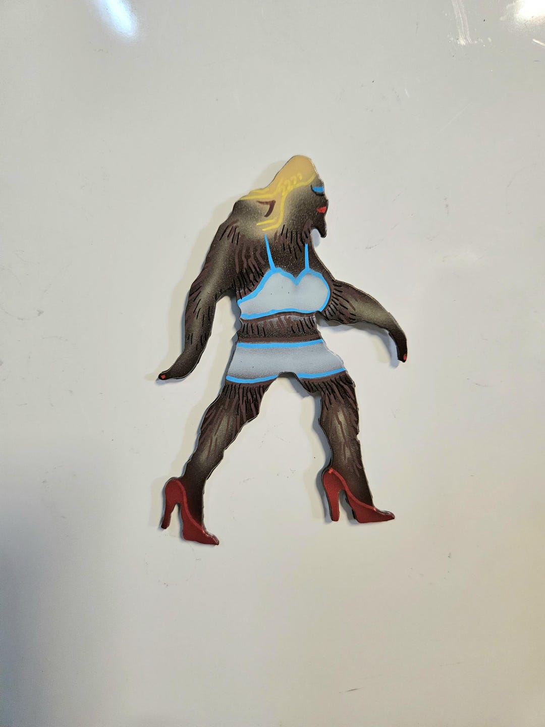 Lady Bigfoot "sassy Squatch"- Steel Image With a Magnet on the Back ...