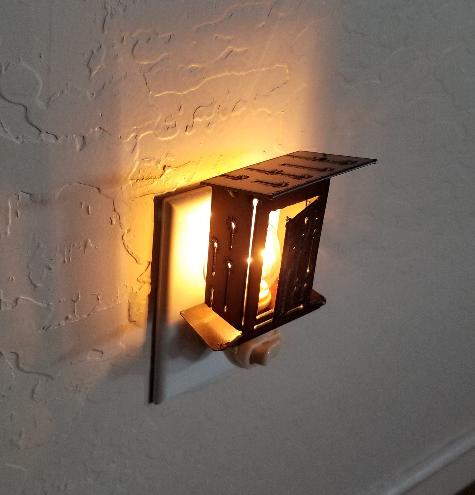 Outhouse Wall Night Light 3D Made Out of Rusted Steel | Etsy