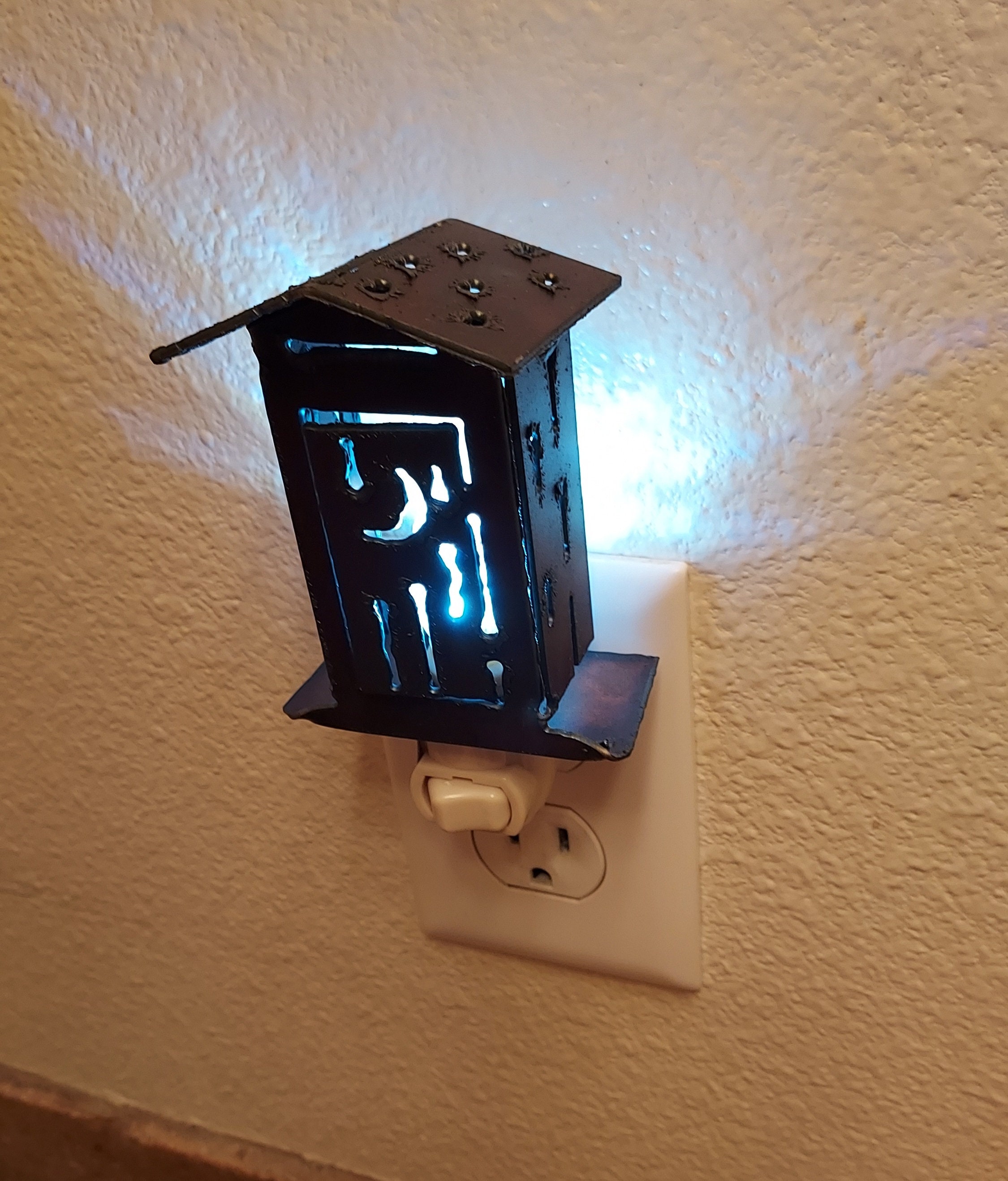 Outhouse Wall Night Light 3D Made Out of Rusted Steel - Etsy