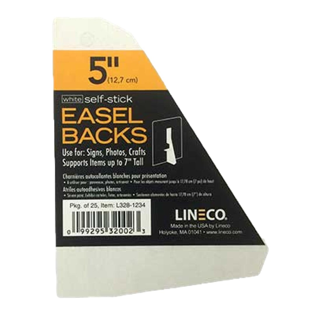 Lineco Easel Back Self Adhesive White 5" (12.7cm) 25 Pack - Etsy