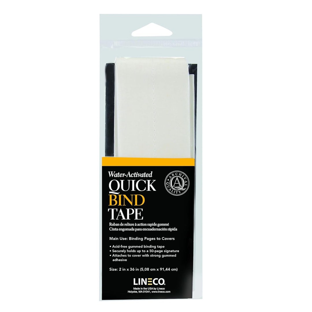 Lineco Quick Bind Book Repair Tape Water-activated Adhesive 5cm X 91cm ...