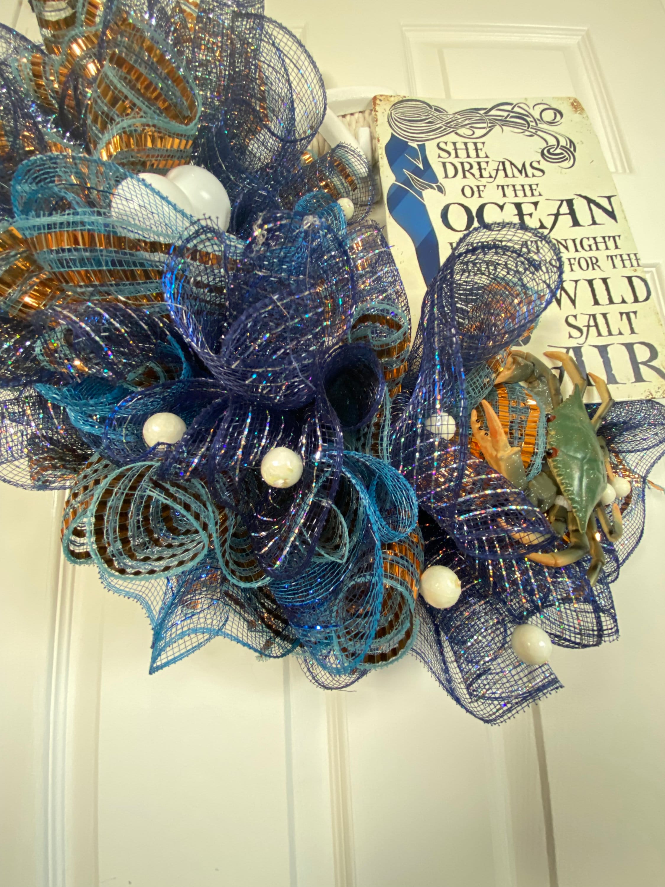 Ocean-themed Wreath, Coastal Decor, Beachy Front Door Decoration ...