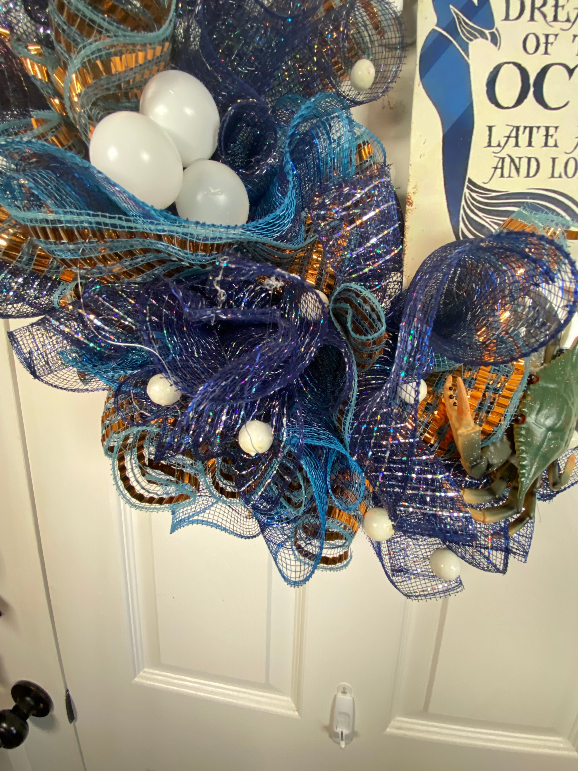 Ocean-themed Wreath, Coastal Decor, Beachy Front Door Decoration ...
