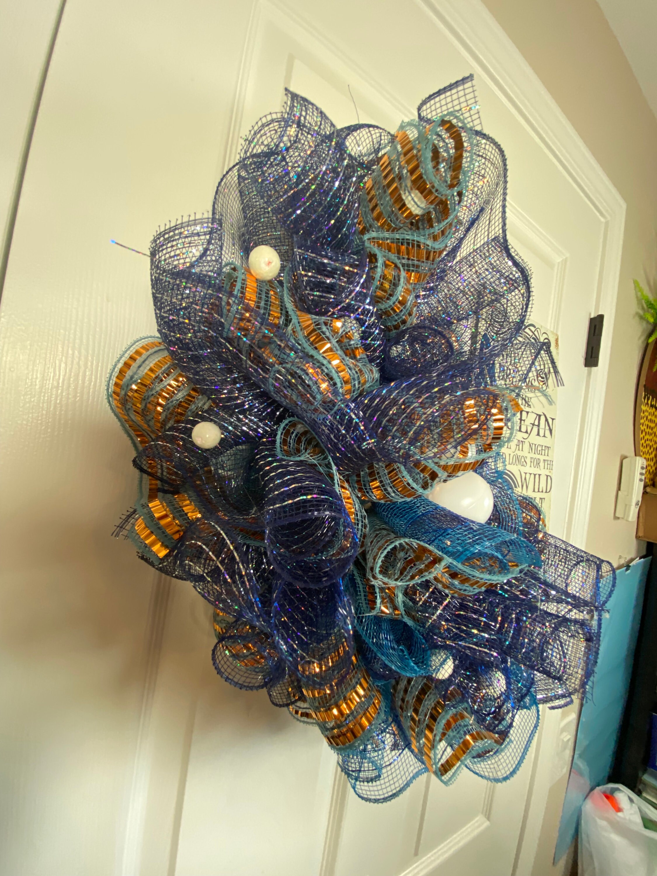 Ocean-themed Wreath, Coastal Decor, Beachy Front Door Decoration ...