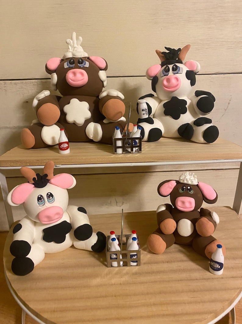 Clay Cow Family - Etsy
