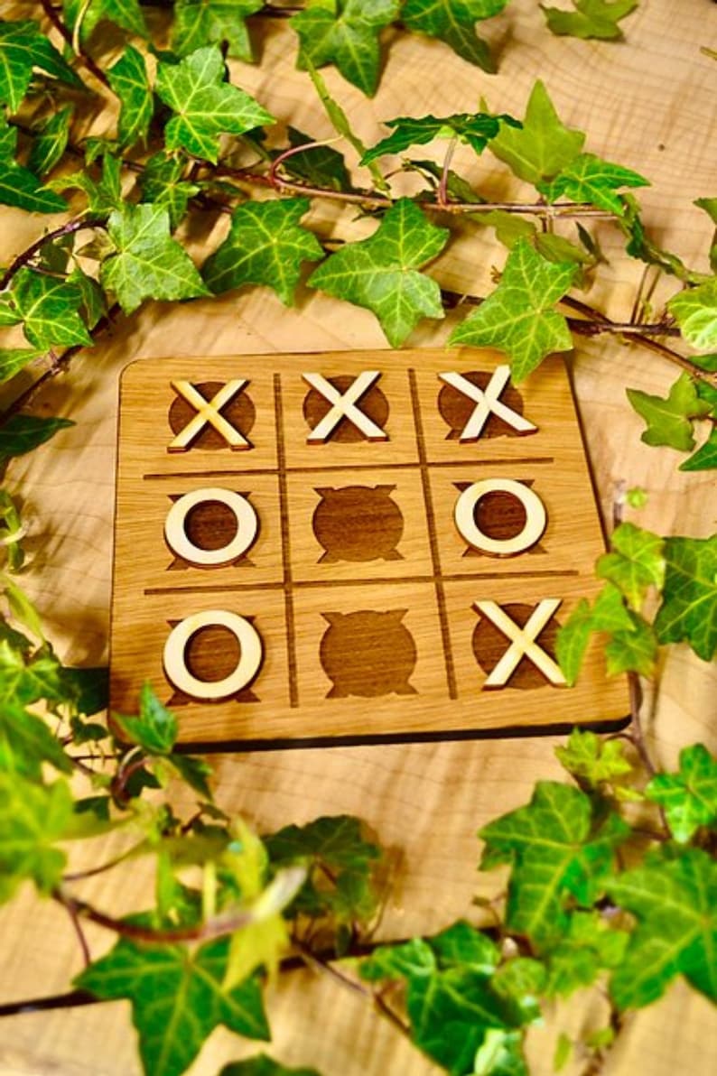 Wooden Noughts and Crosses Game Board - Board Game - Family Activity ...