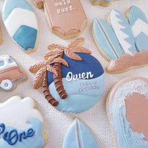 The Big One Cookies 2 Dozen Surfer First Birthday Party - Etsy