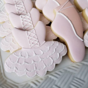 Ballet Cookies 1 Dozen Ballerina Cookies Pointe Shoes Slipper Tutu ...