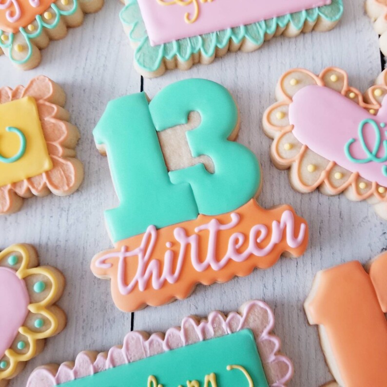 Custom Birthday Number Cookies 1st 2nd 3rd 4th 5th 6th 7th - Etsy Canada