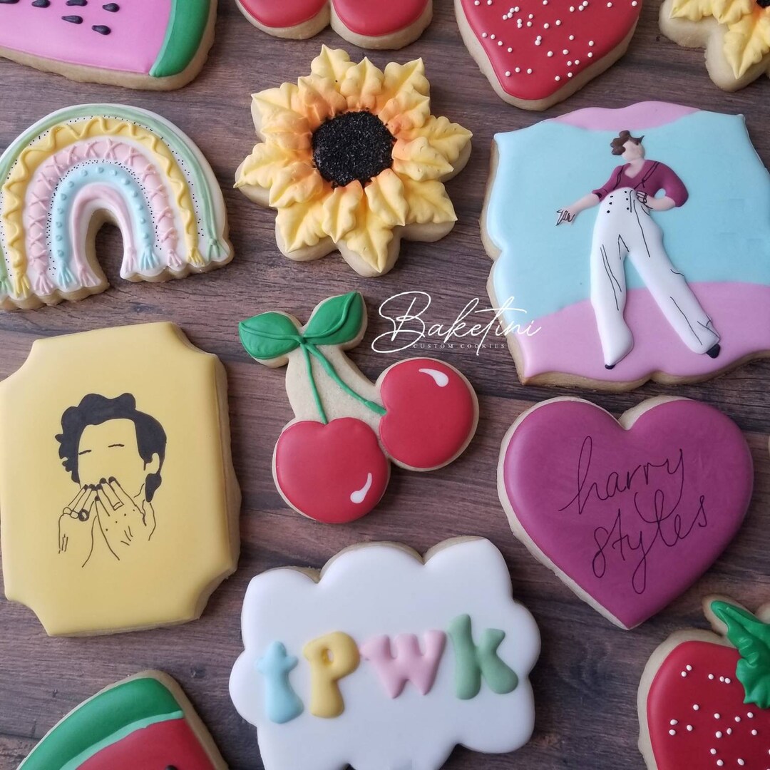 British Pop Star Cookies 1 Dozen Watermelon Sugar Cherry Sunflower ...