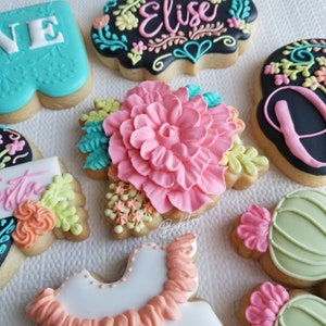 First Fiesta Cookies 2 Dozen Floral First Fiesta Mexican Flower Dress ...