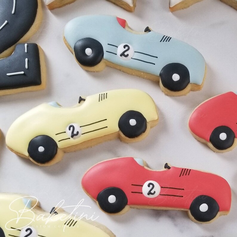 Race Car Cookies 1 Dozen Any Color Retro Vintage Car - Etsy