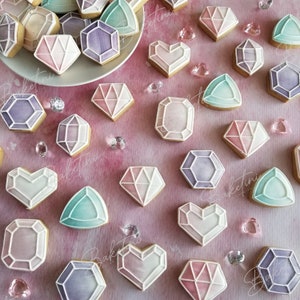 Gemstone Mini Cookies 3 Dozen Pastel Gems Shine Bright Like A Diamond ...