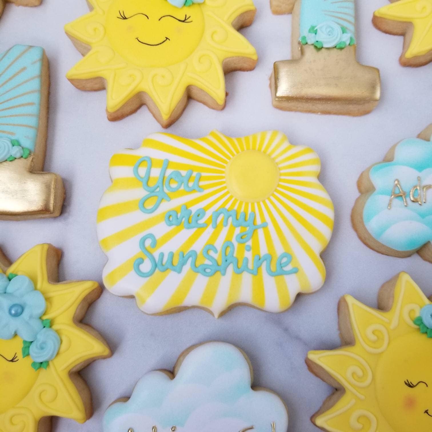 You Are My Sunshine Cookies 2 Dozen First Birthday Happy | Etsy