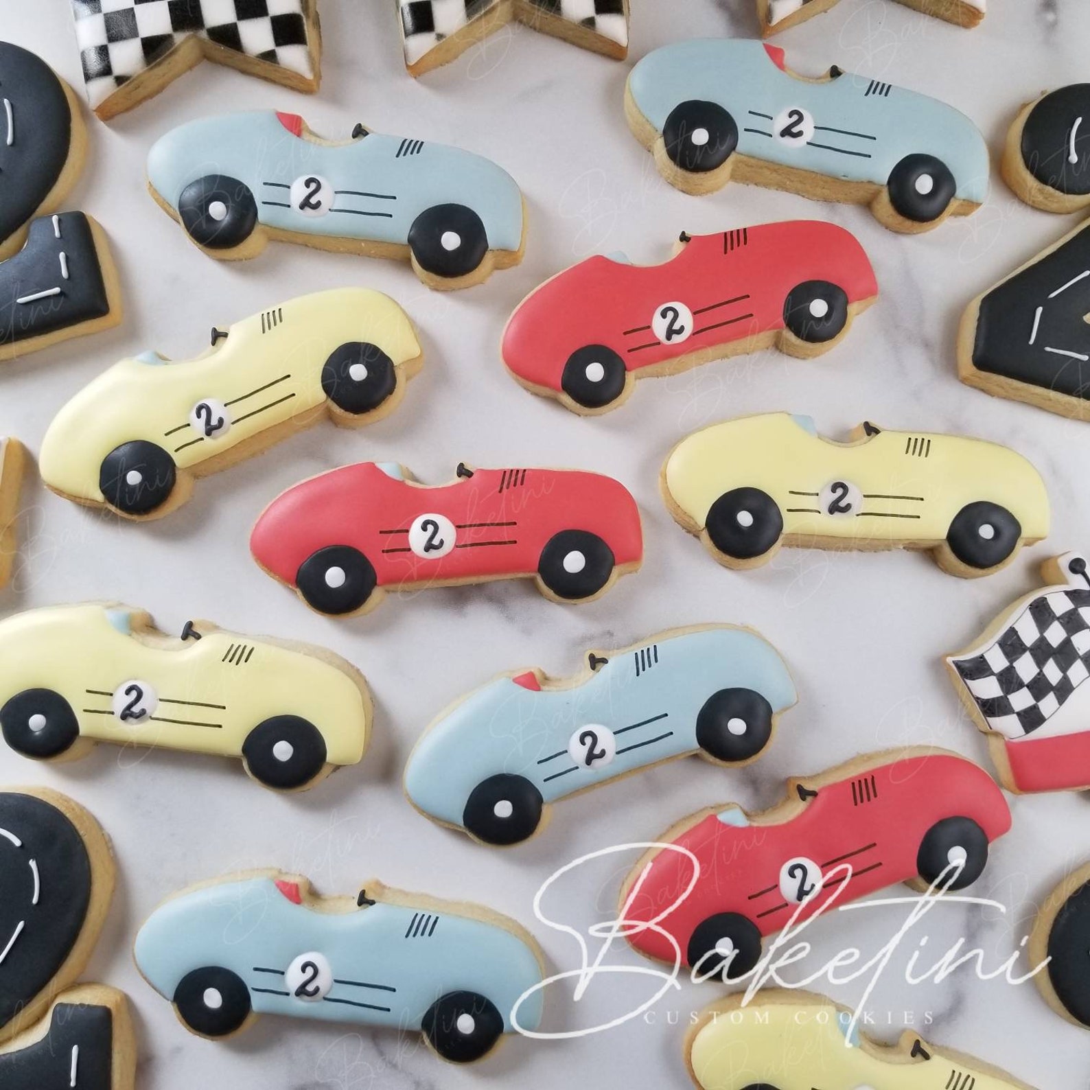 Race Car Cookies 1 Dozen Any Color Retro Vintage Car - Etsy