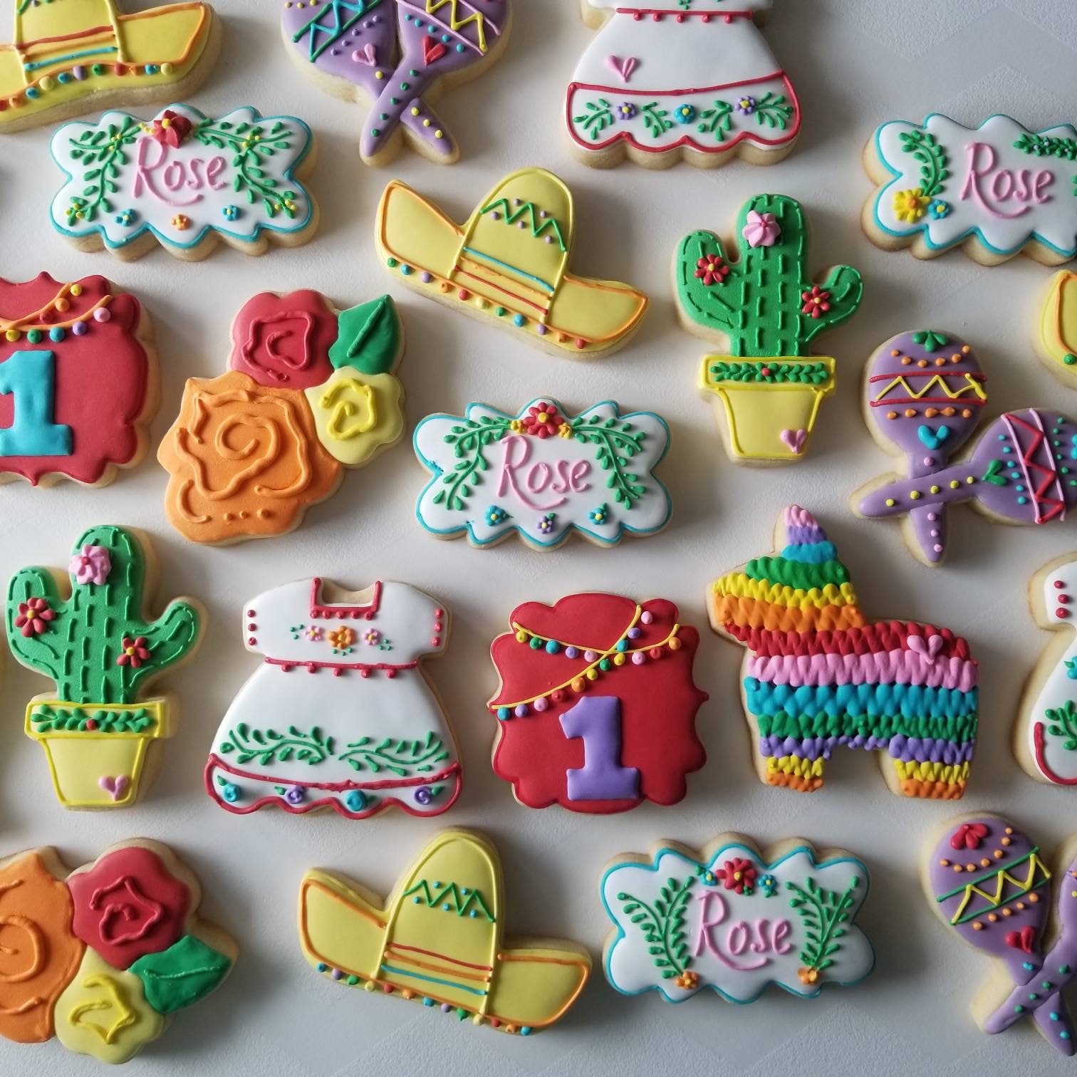 Fiesta Cookies 2 Dozen First Fiesta Taco Tuesday Cinco | Etsy