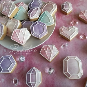 Gemstone Mini Cookies 3 Dozen Pastel Gems Shine Bright Like A Diamond ...