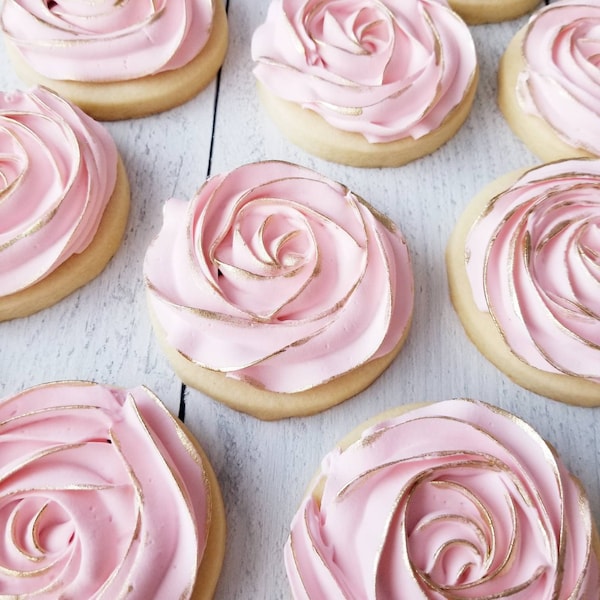 Rose Cookies - Etsy