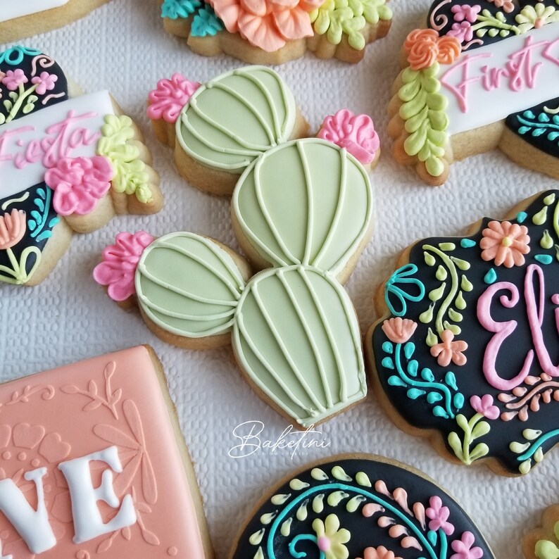 First Fiesta Cookies 2 Dozen Floral First Fiesta Mexican - Etsy