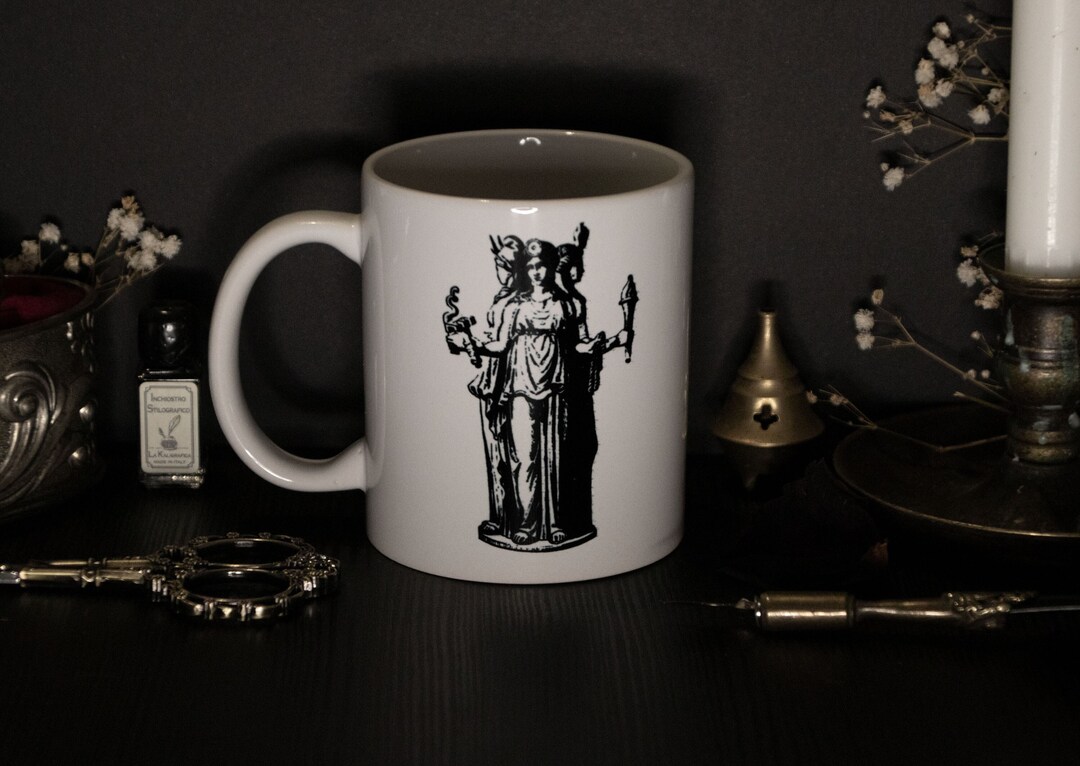 Tazza Da Strega Hecate Con Antica Illustrazione Del 1880 - Tazza Da Caffè Strega - Tazza Ecate ...