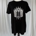 Gothic Cathedral Window Unisex T-shirt Regular Size in Silver Foil or ...