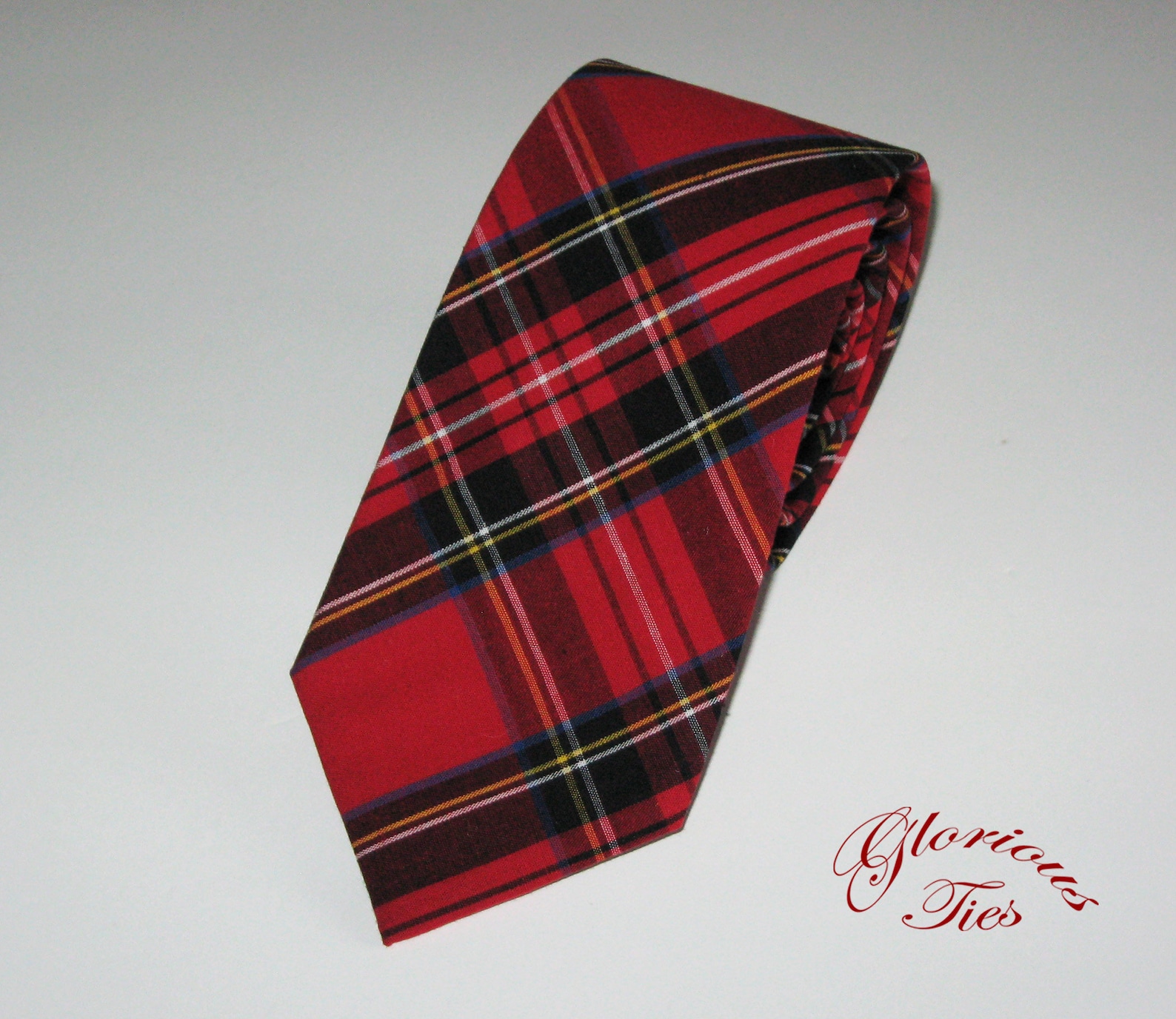 Corbata a cuadros rojas para hombres. Cuello de tartán rojo | Etsy