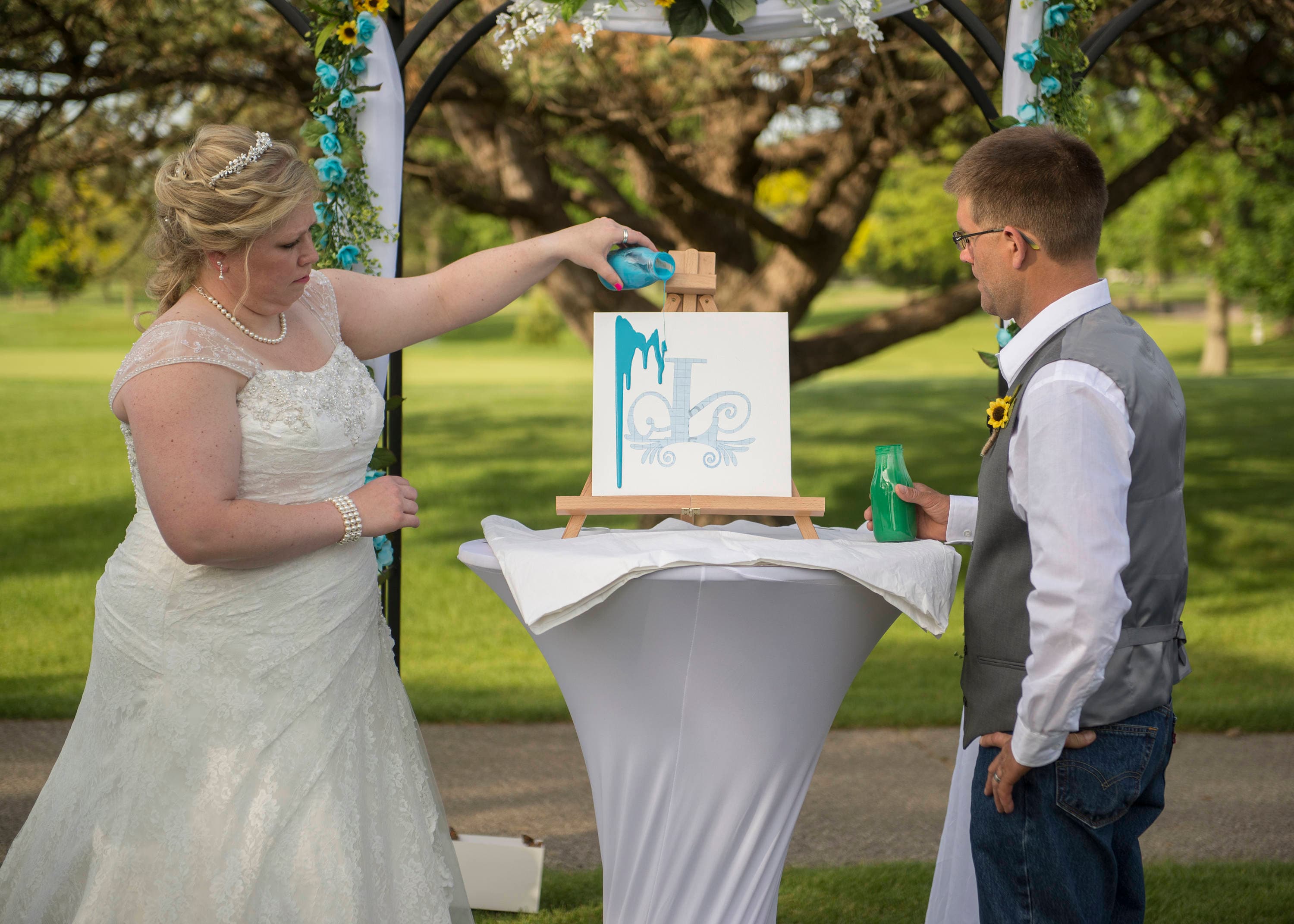 Unity Ceremony Painting With Easel Stand (w/ Established Year); Wedding ...