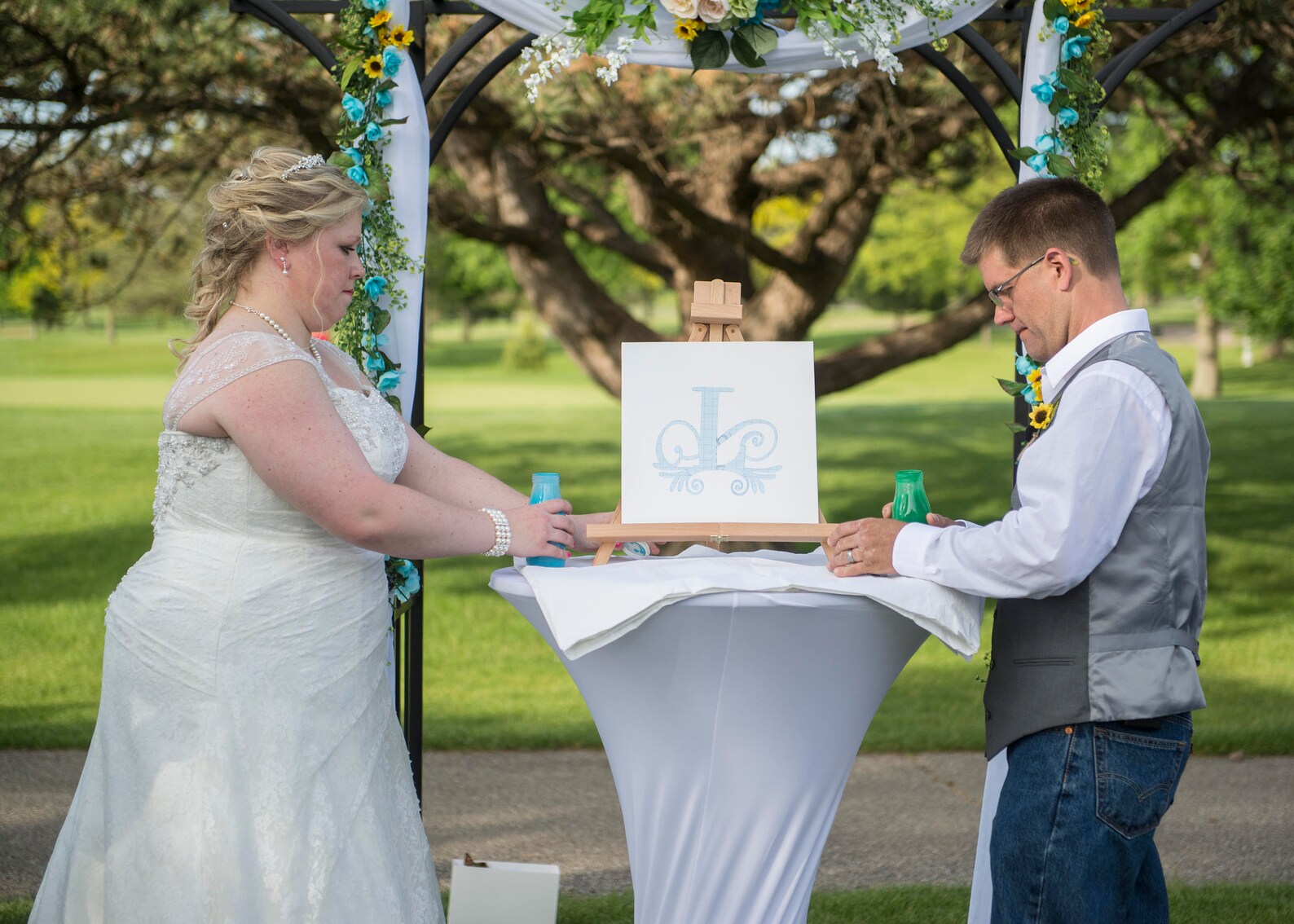 Unity Ceremony Painting With Easel Stand (w/ Established Year); Wedding ...