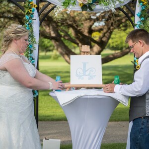Unity Ceremony Painting With Easel Stand (w/ Established Year); Wedding ...