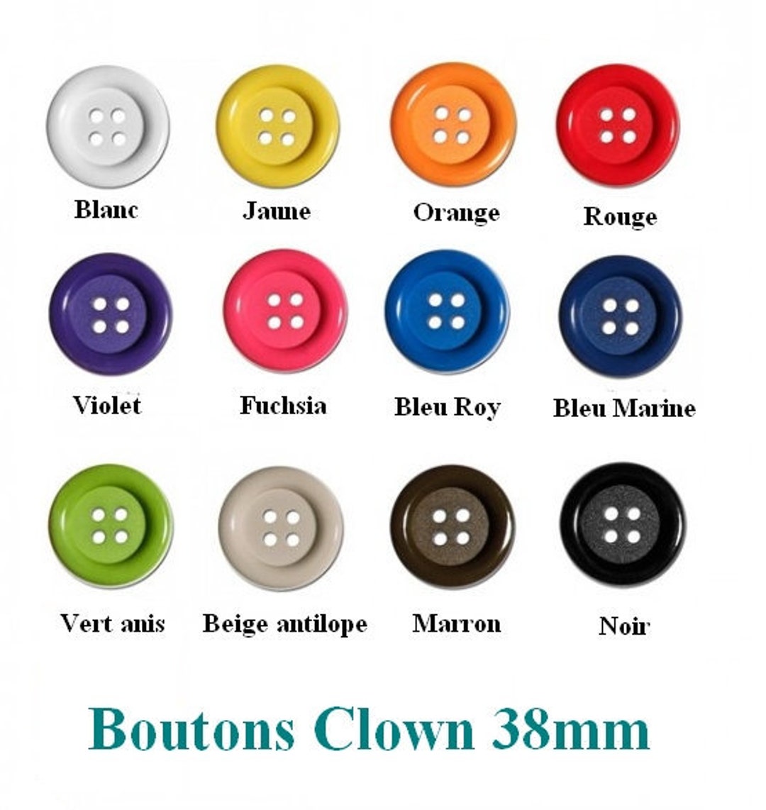 Clown Button Big Buttons 38mm - Etsy