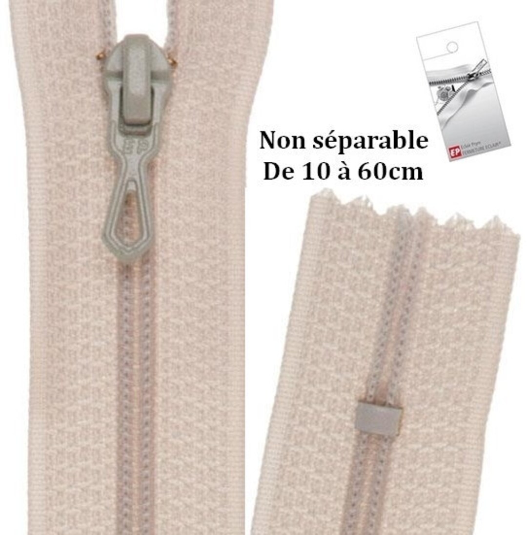 Non-separating Beige Linen Zipper From the Brand Eclair-prestil Z51 - Etsy