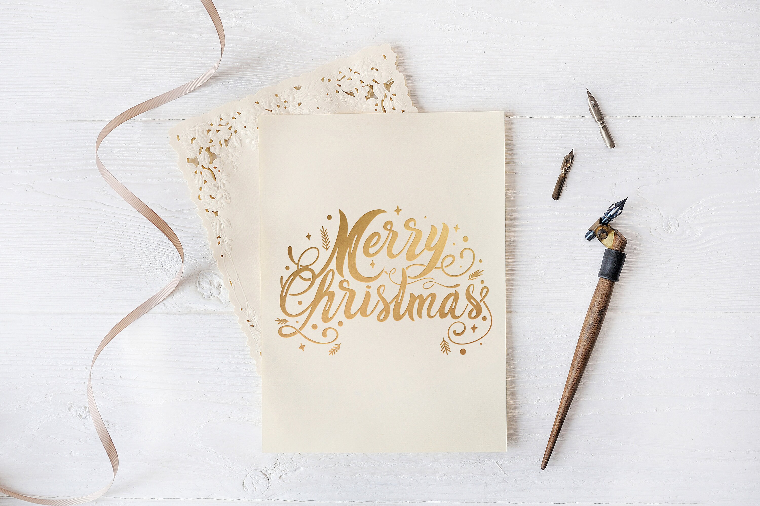 Merry Christmas Flourish Clipart Design - SVG & PNG - Personal and ...