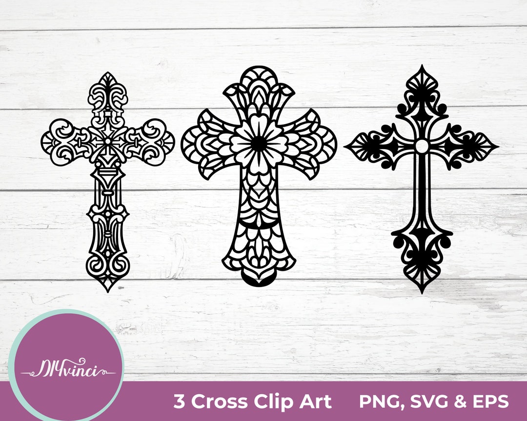 3 Cross Clip Art - PNG, SVG, EPS - Personal & Commercial Use - Etsy