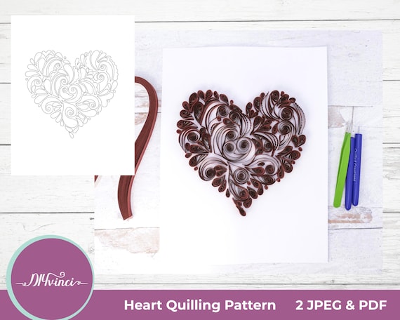 Heart Quilling Pattern - Etsy