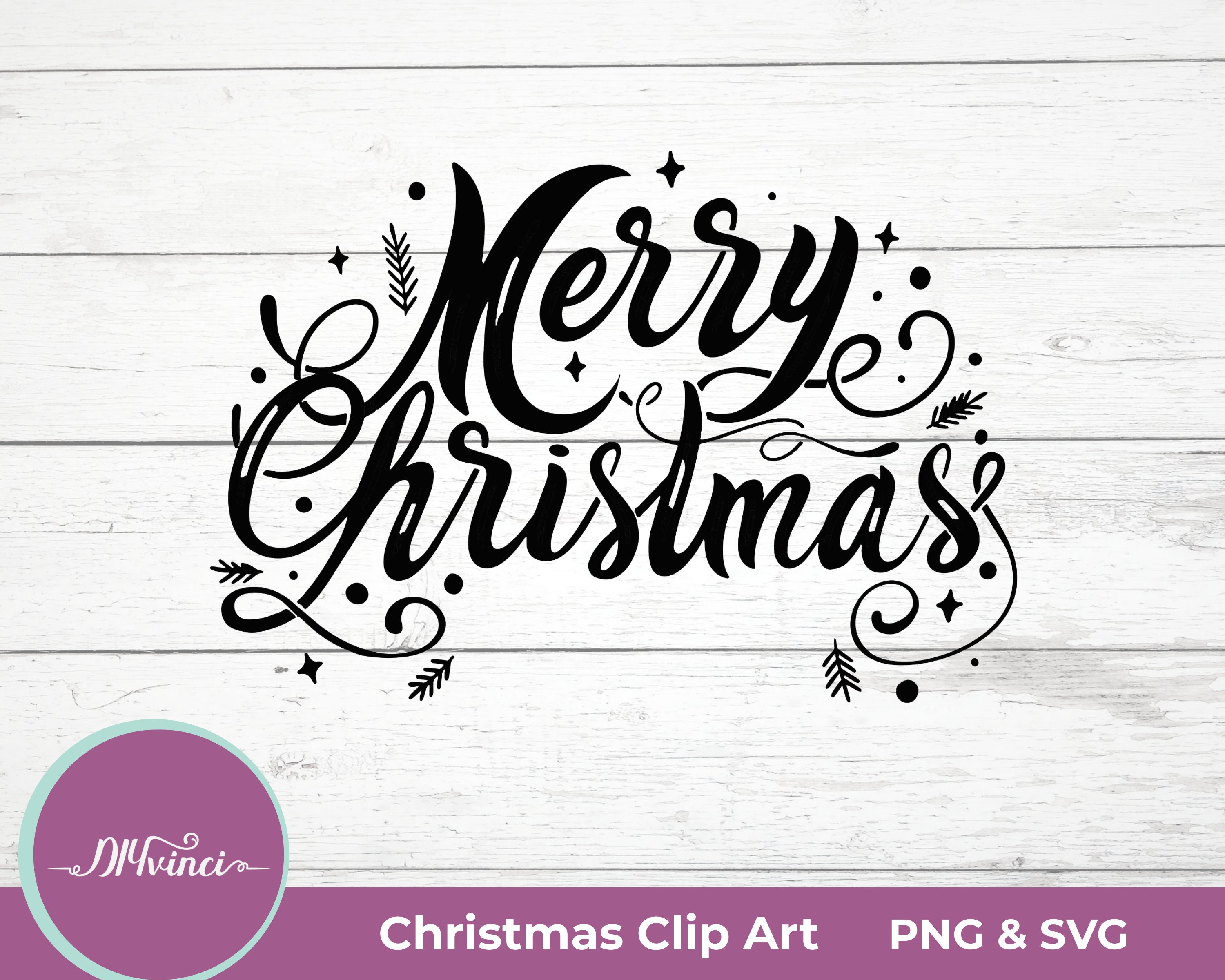 Merry Christmas Flourish Clipart Design - SVG & PNG - Personal and ...
