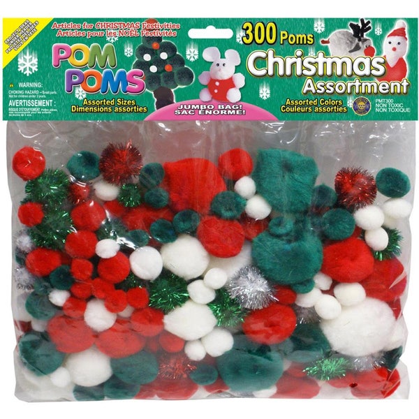 Christmas Pom Poms - Etsy