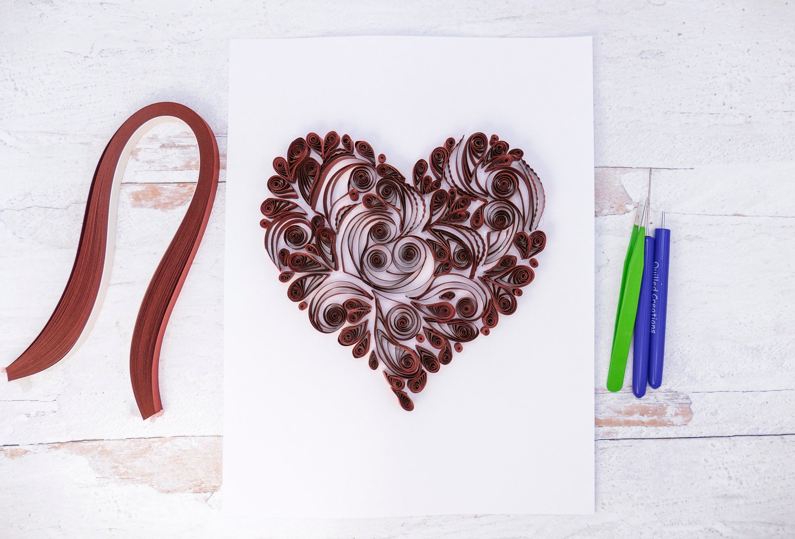 Heart Quilling Pattern - Etsy
