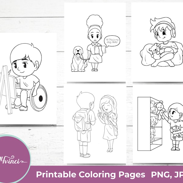 Neurodiversity Coloring Pages - Etsy