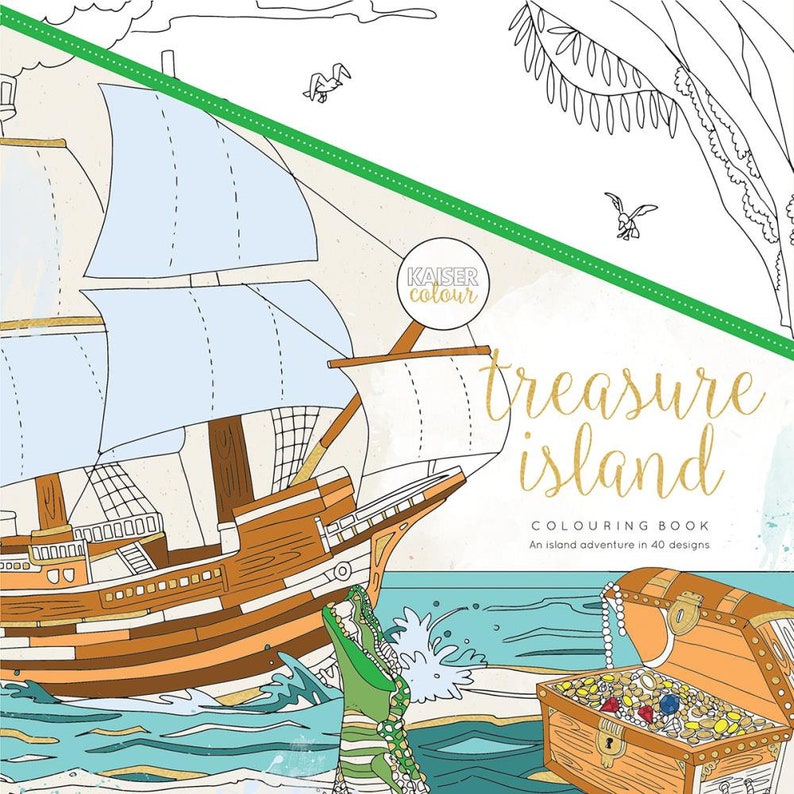 Treasure Island Color Book - Etsy