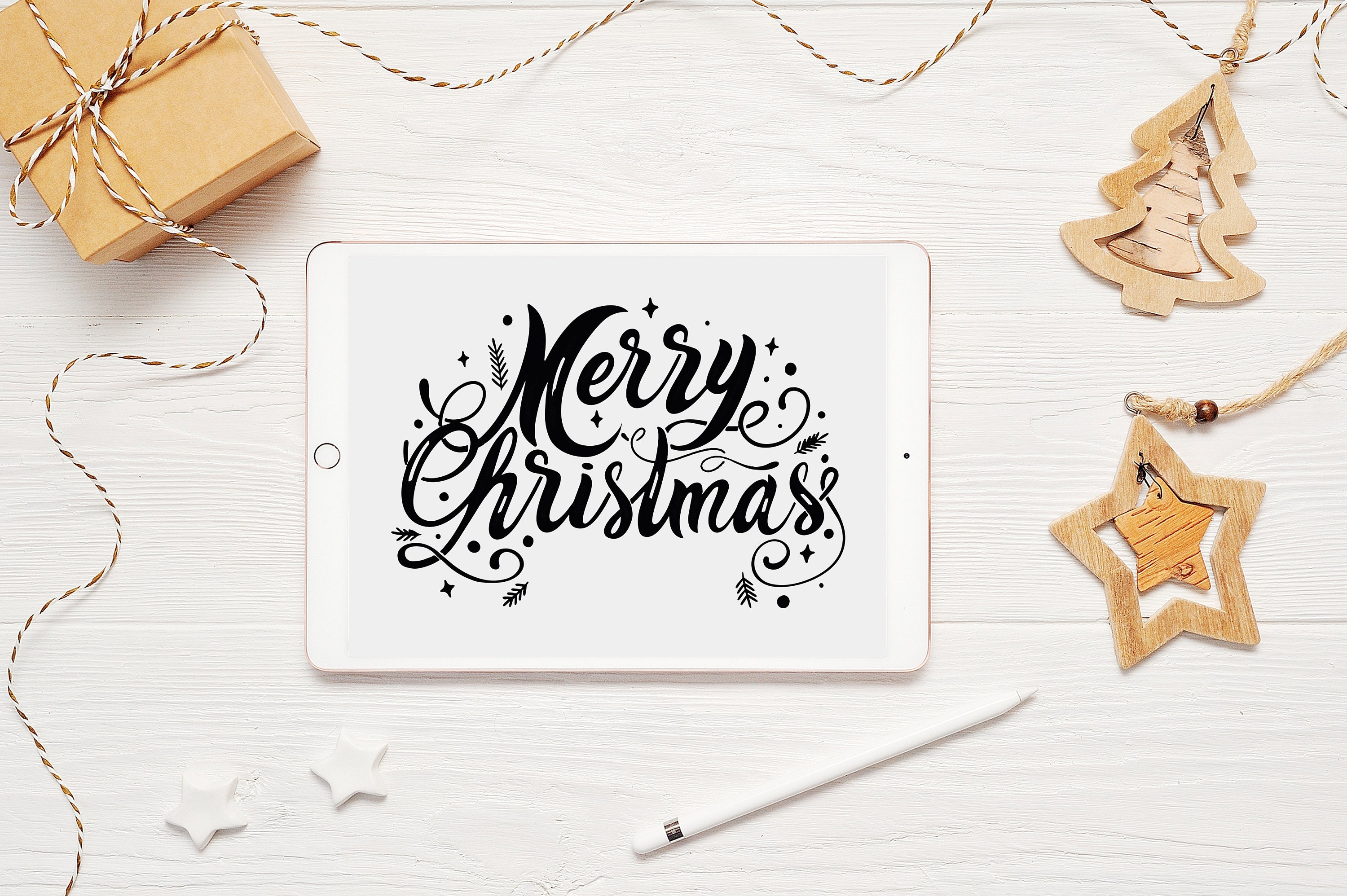 Merry Christmas Flourish Clipart Design - SVG & PNG - Personal and ...