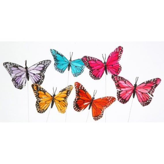 Butterflies 4.5 inch 12 pack Assorted Colors | Etsy