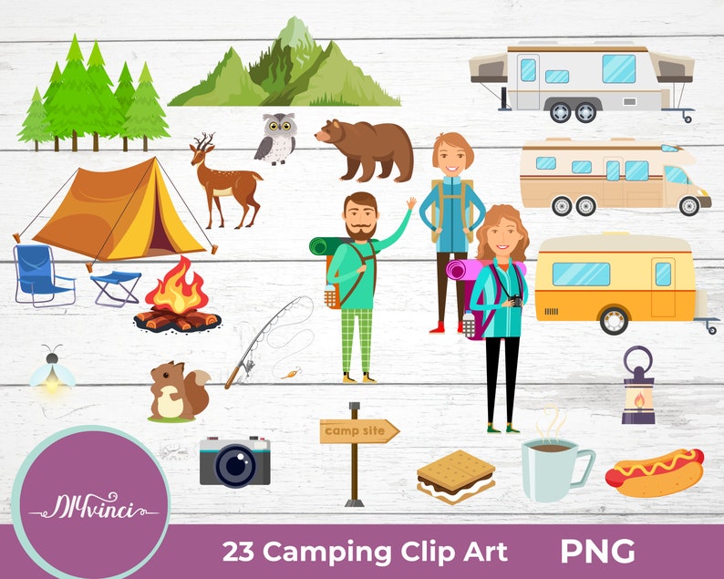 Camping Clip Art 23 PNG Personal & Commercial Use - Etsy